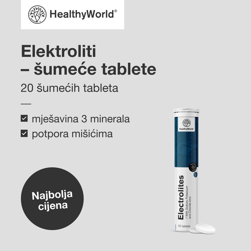 Elektroliti – šumeće tablete, 20 šumećih tableta - HealthyWorld.hr