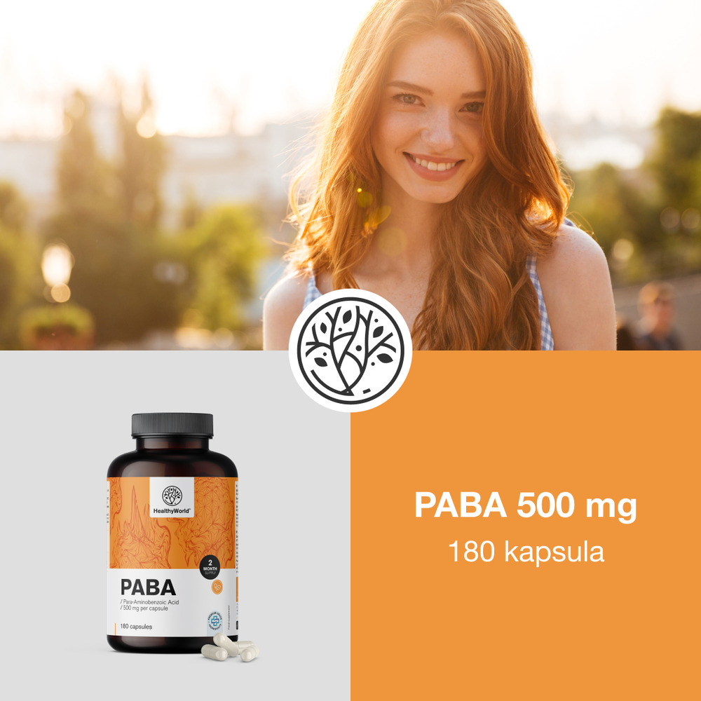 PABA 500 mg, 180 kapsula - HealthyWorld.hr
